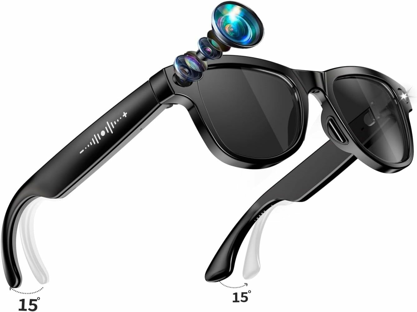 Умные очки для перевода с использованием искусственного интеллекта 2026 года, перевод в режиме реального времени на 139 языков, камера высокой четкости с разрешением 8 миллионов пикселей и видео