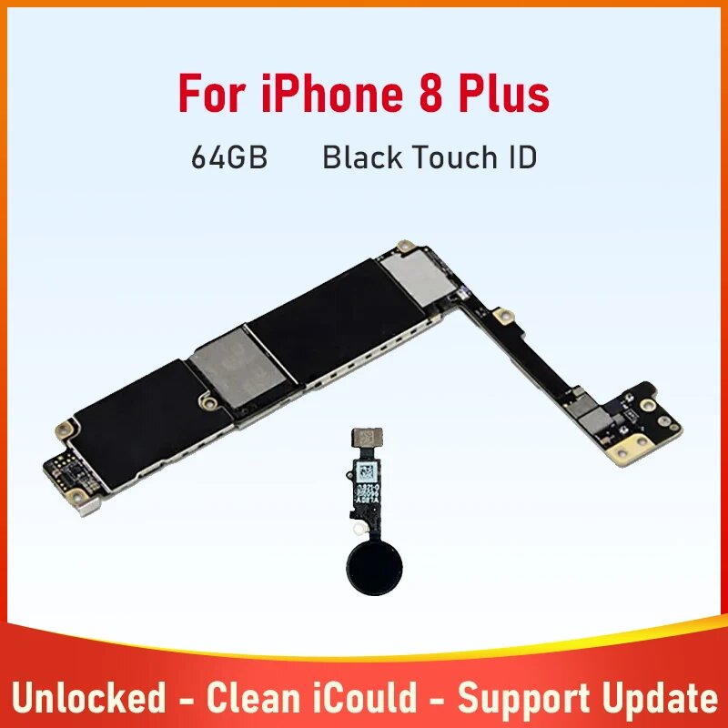 100% полностью протестированная материнская плата для iPhone 8 8 Plus материнская плата с Touch ID разблокированная материнская плата чистая iCloud поддержка обновления