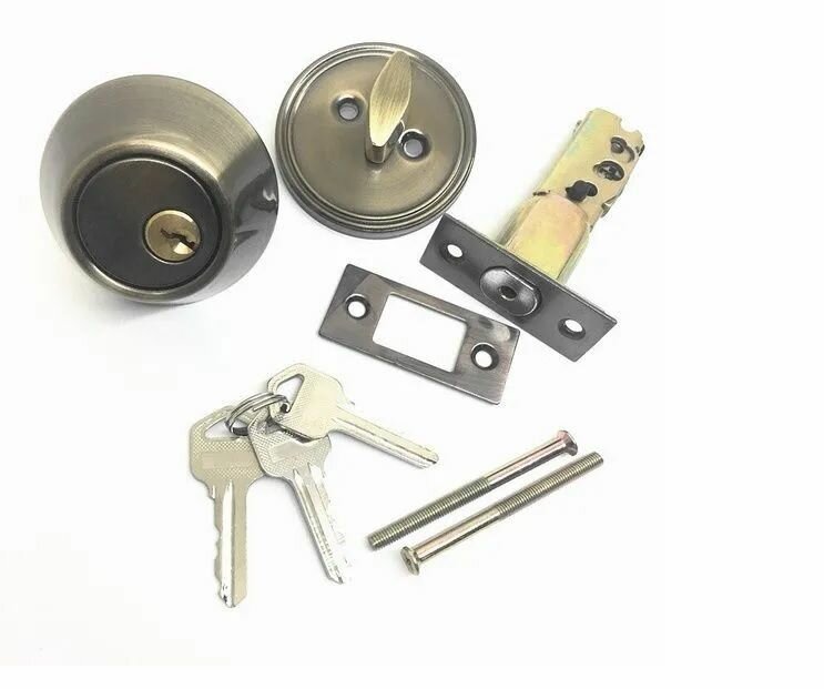 Замок - задвижка компакт с вертушкой Zeta DEADBOLT AB Бронза