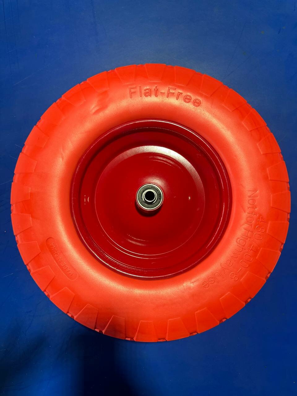 Колесо STANDART PU1602 размер 16*4,00-8 12/100мм диск сварной красный, пу красный