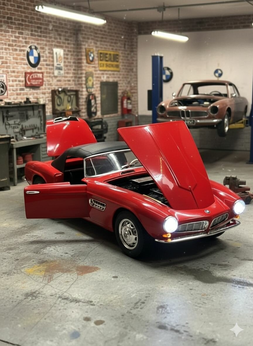Металлическая инерционная машинка (модель автомобиля) BMW БМВ 507 1:24