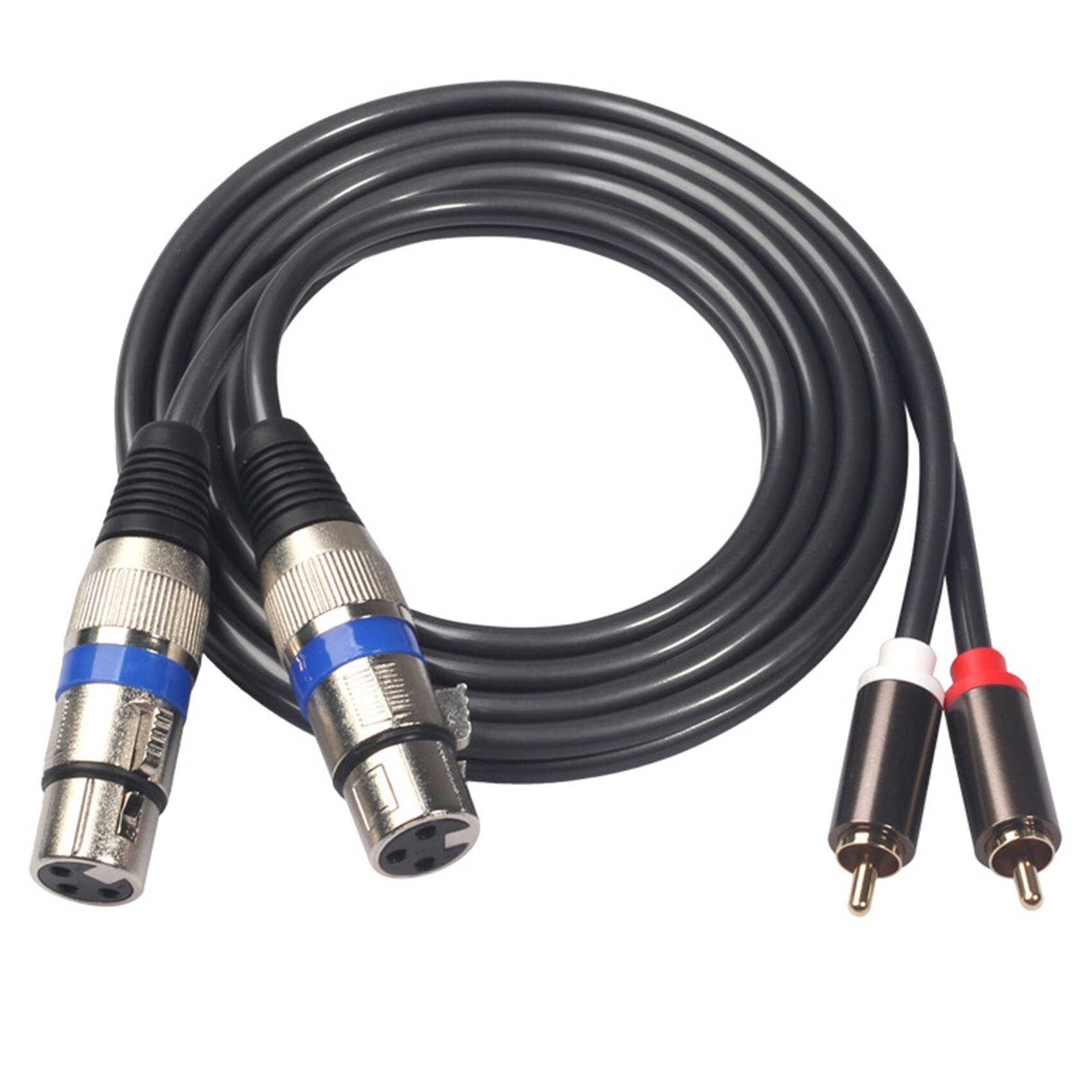 Hi-Fi аудио кабель 2 штекера на XLR 3-контактный разъем микшерный пульт усилитель двойной экранированный-