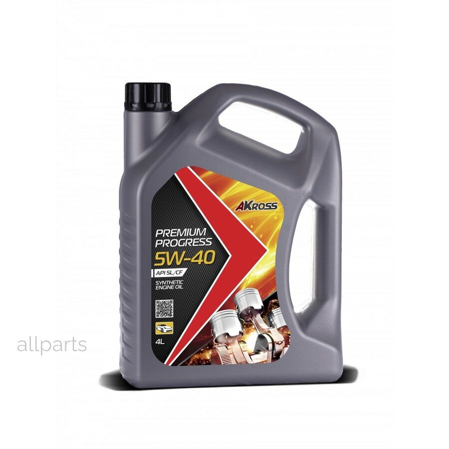 AKROSS AKS0013MOF Моторное масло AKross 5W-40 Premium Progress SL/CF 4 л (бензин)