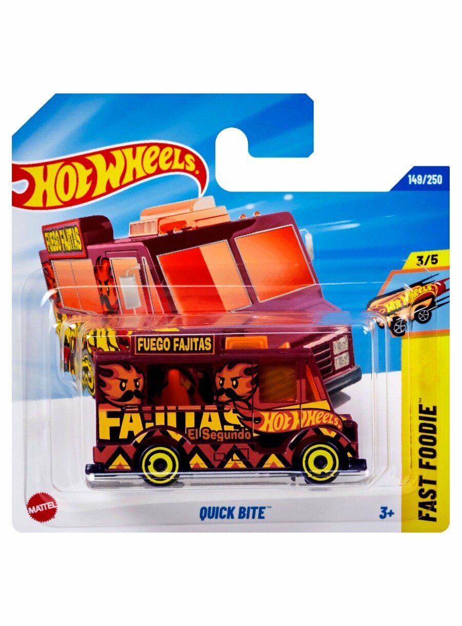 JBB63 Hot Wheels машинка металлическая игрушка коллекционная масштабная модель Quick Bite кейс 2025