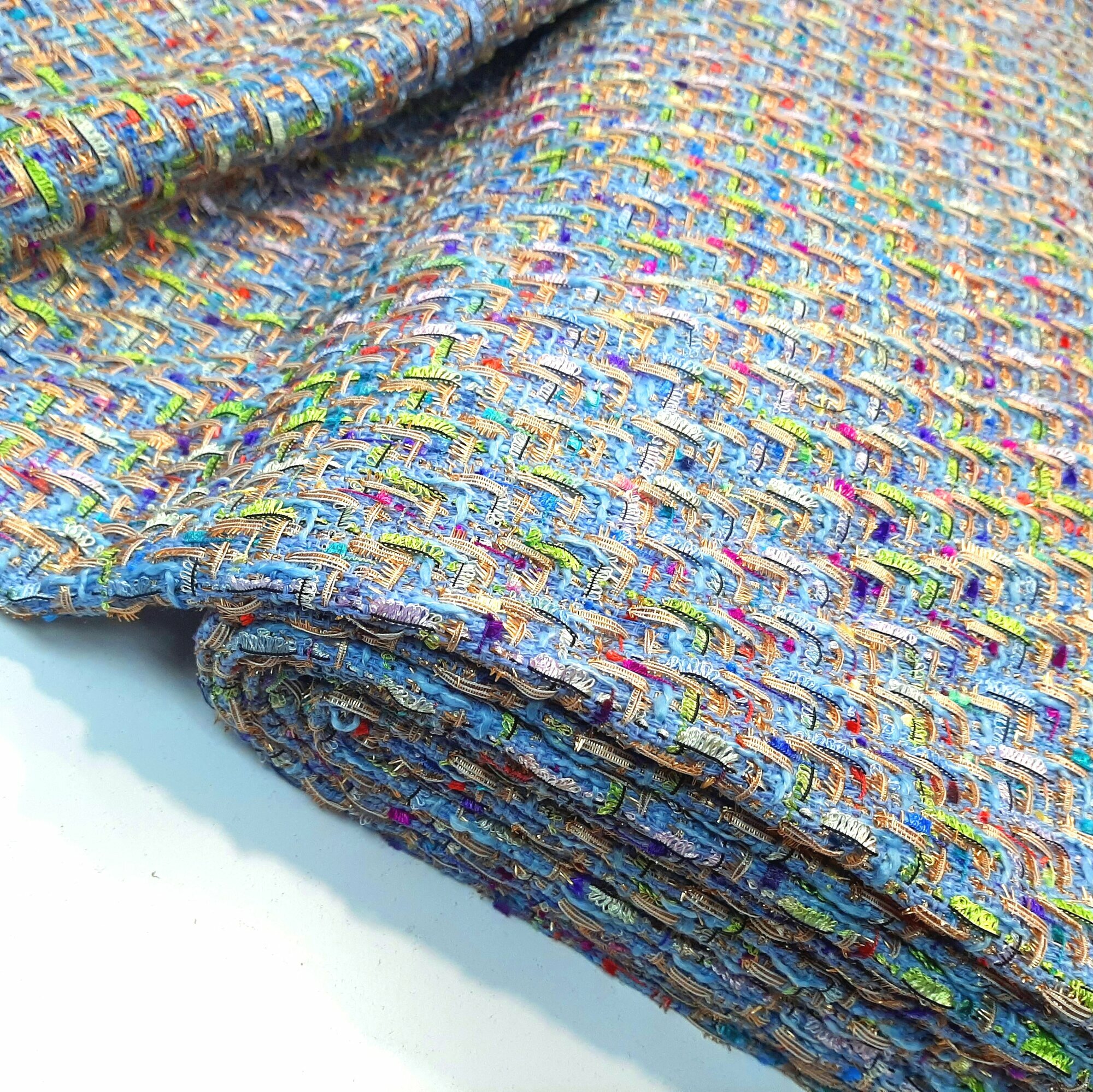 Твид Шанель Костюмно-плательный - Ткани ФанФан для шитья, рукоделия (отрез 1м * 1.5м)