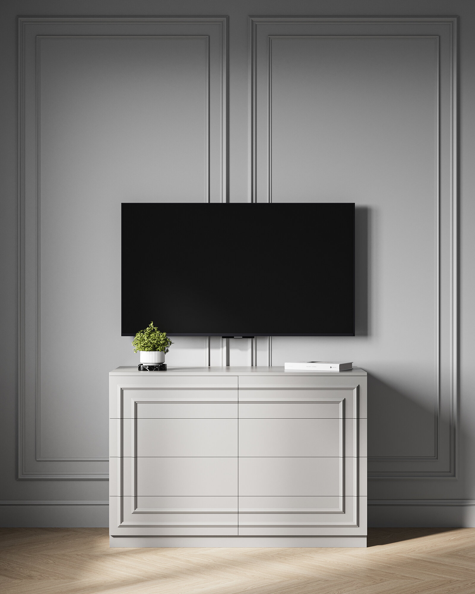 Комод Оливия с ящиками для одежды и хранения вещей, современный стиль, МДФ фасады