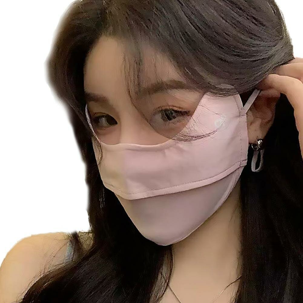 Маска для лица от солнца из льна, 3D защита от ультрафиолета