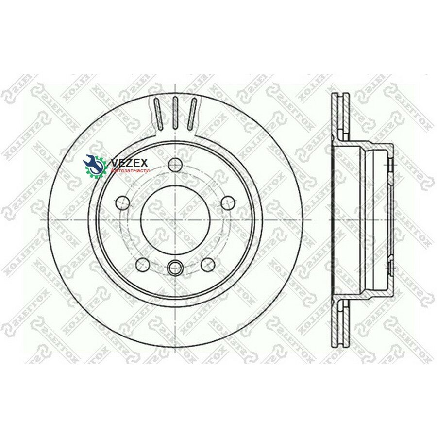 STELLOX 60201535VSX диск тормозной задний!\ BMW E36/E46 1.6-2.0D M47/M50/M52 98>, Brilliance