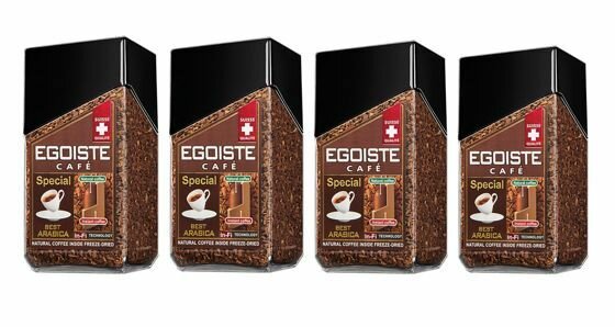 Кофе молотый в растворимом EGOISTE Special, 100 г / 4 банки