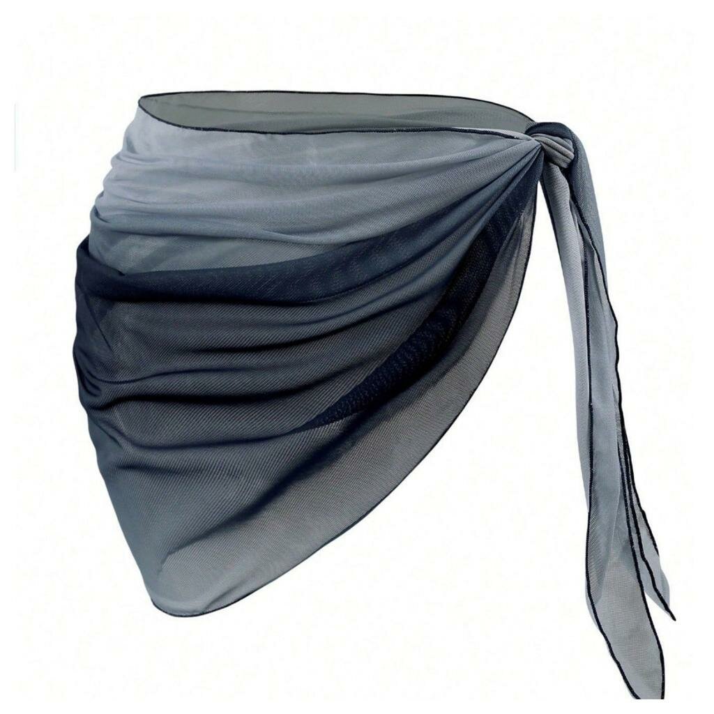 Пляжный халат-завязка для женщин, Свинцовый цвет