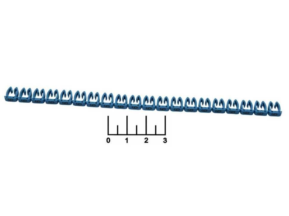 Маркер кабеля "6" 4-6мм ИЭК синий (20 штук) (UMK-KE3-6)