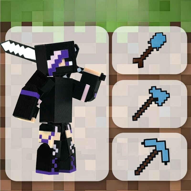 3D Фигурка подвижная Майнкрафт Дрим Minecraft Dream, игровая атрибутика, игрушка подарок для геймера