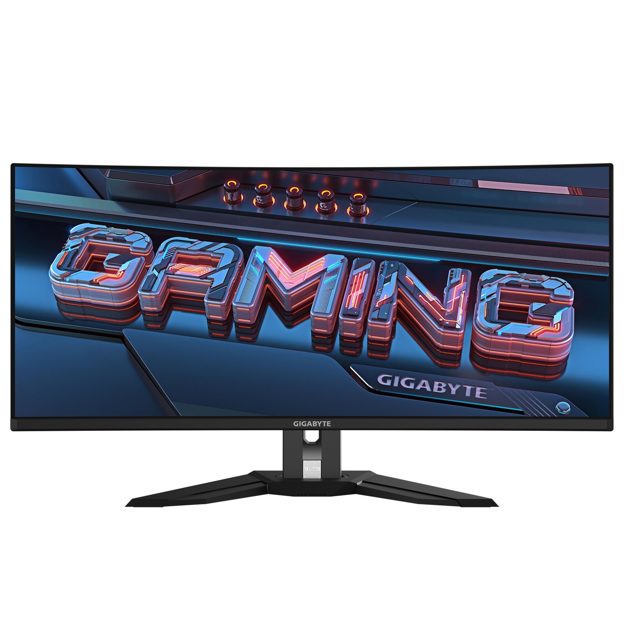 Монитор LCD Gigabyte 34" MO34WQC2 OLED 3440x1440 240Hz 0.03ms 2xHDMI2.1 DisplayPort1.4 2xUSB3.2 USB-C(PD 18W) AudioOut 2x3W