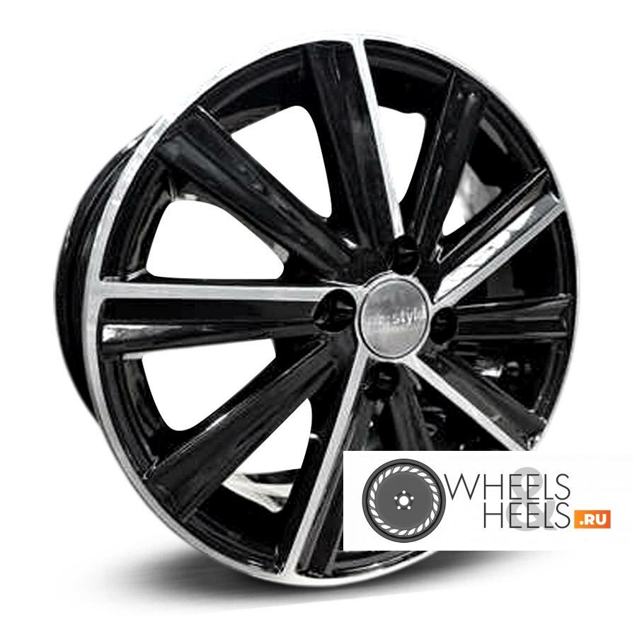 Диск автомобильный литой КиК Камрик 15x6.5 4x100 et45 dia67.1 Черный с полированной лицевой поверхностью