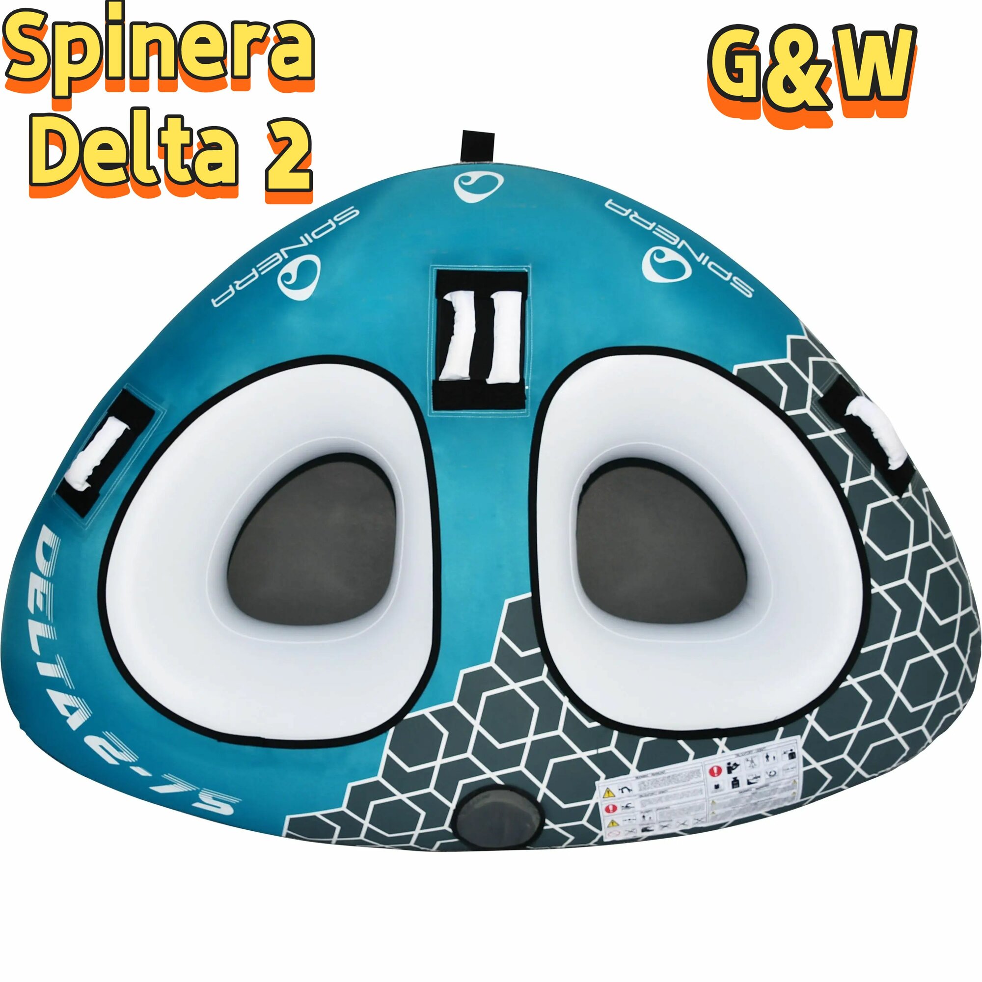 Тюбинг Spinera Delta 2, 2 человека, 132x180 см, с двумя сиденьями, синий, для пляжа