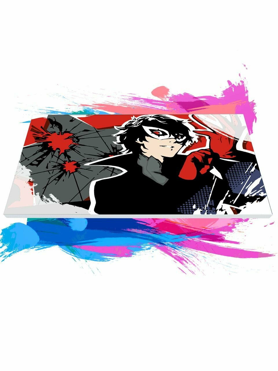 Картина по номерам на холсте Persona 5 - Джокер, 80 х 120 см