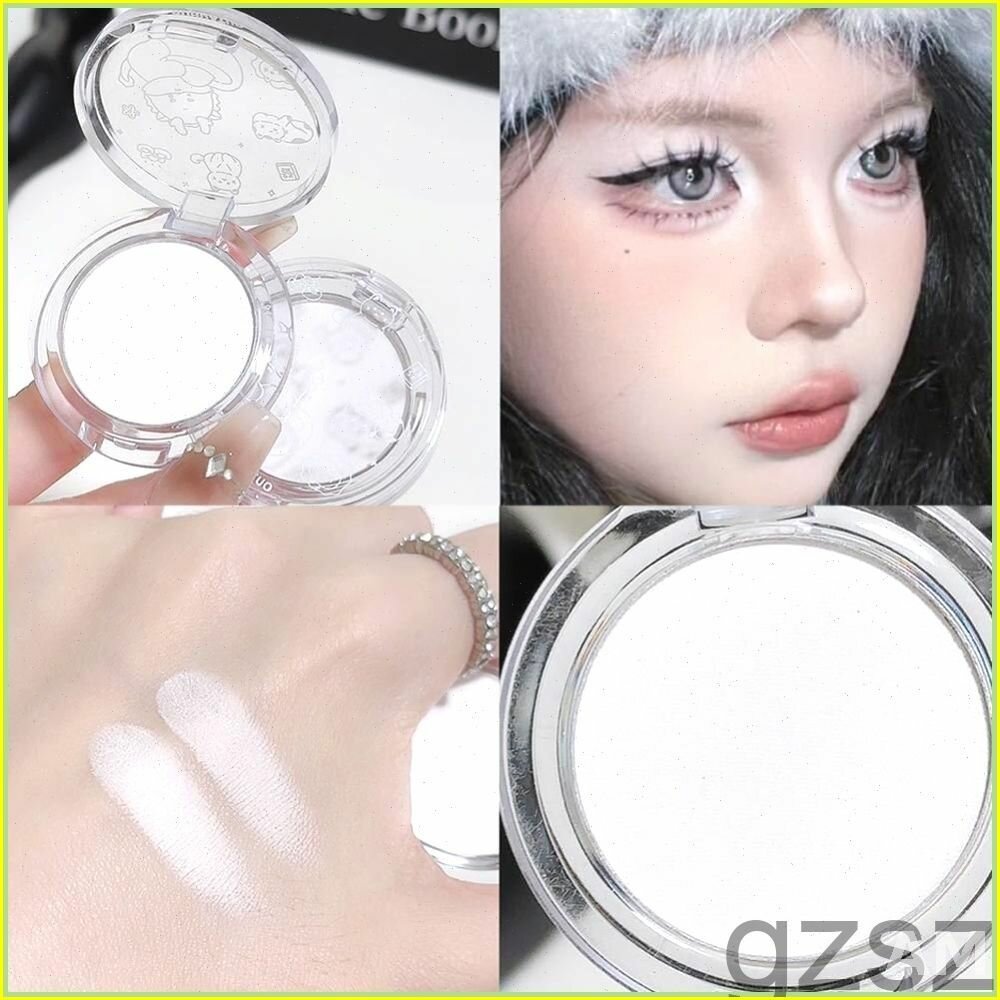 Глянцевая пудра, Матовые белые тени для сияния глаз.