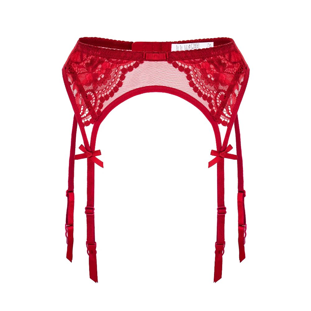 Красные кружевные подвязки Varsmiss XL