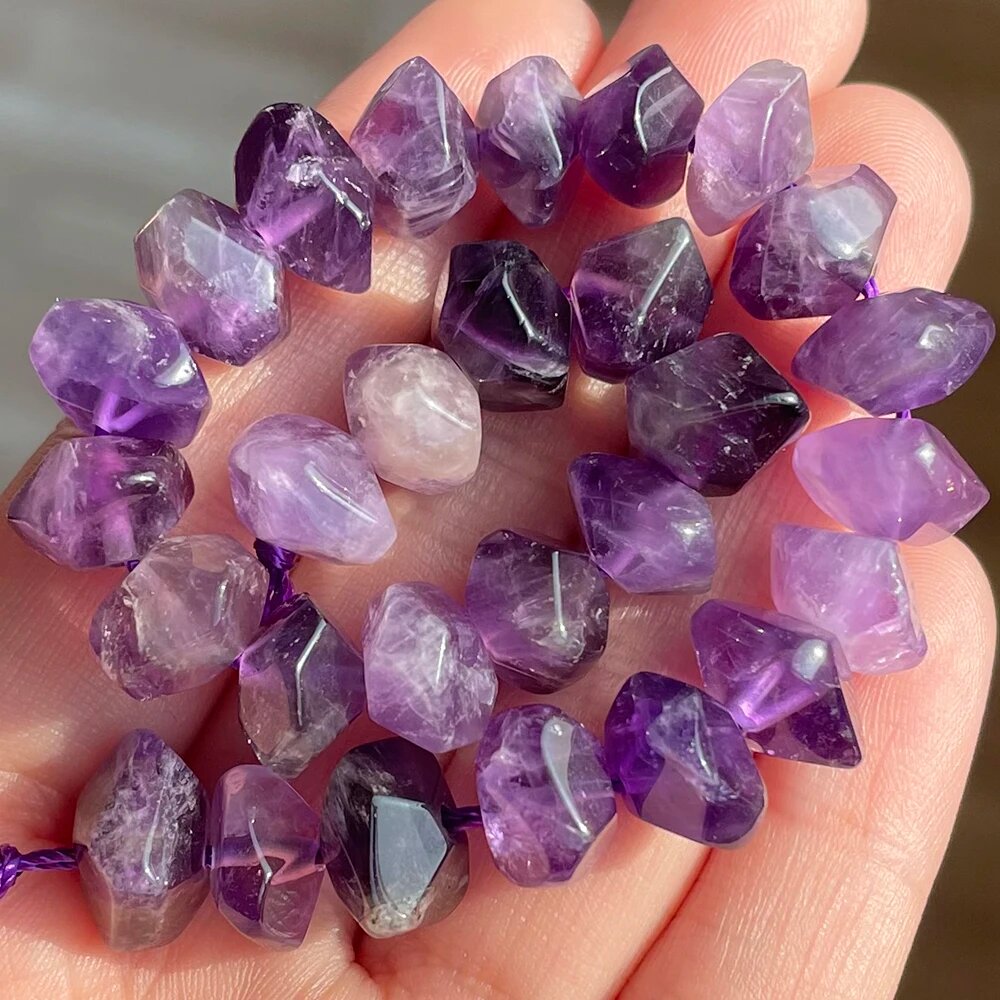 Бусины аметист, фиолетовый, Amethyst