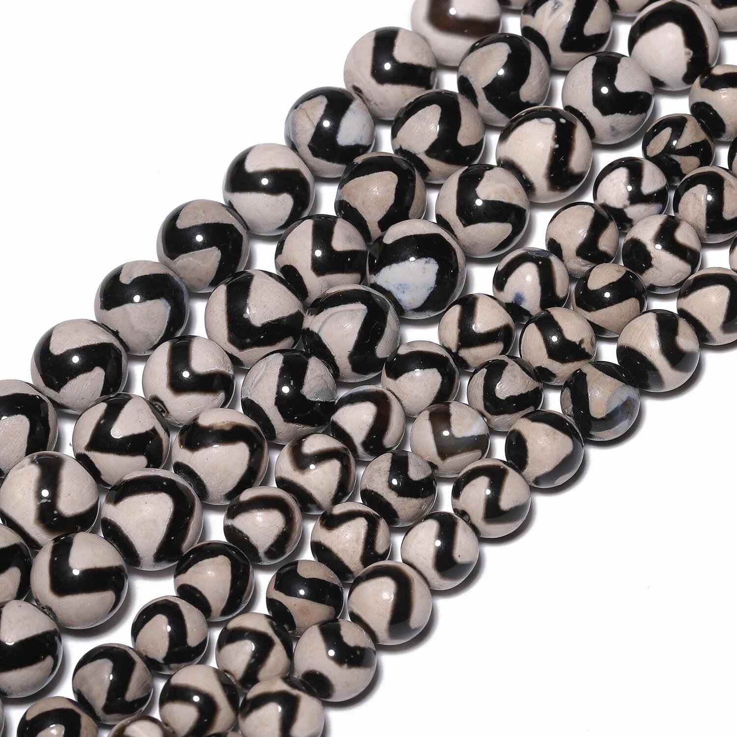 8-10 мм натуральный камень тибетские бусины Дзи мистические древние круглые свободные бусины для изготовления ювелирных изделий Diy браслеты ожерелье аксессуар