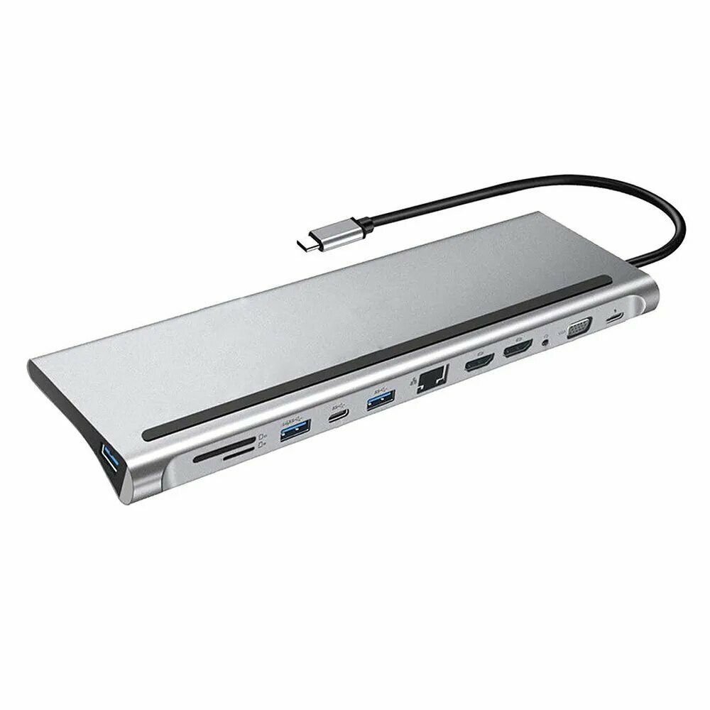 Концентратор USB Type-C 12-в-1 для адаптера питания Rj45 Multi 3.0, док-станции ноутбука, поддержки Pd Transmiss