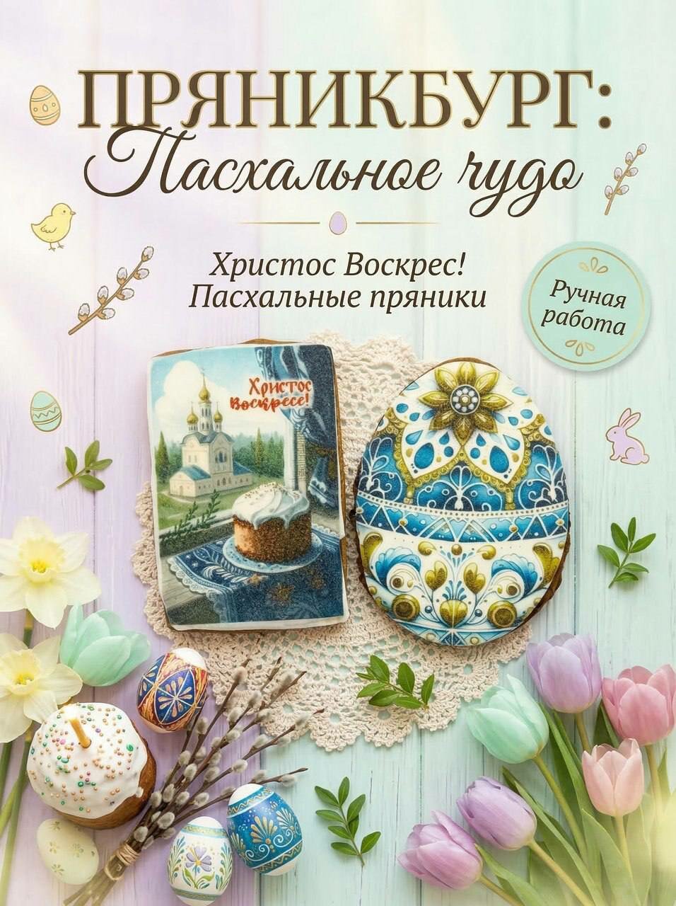 Набор медово-имбирных пряников "Пасхальное Чудо"