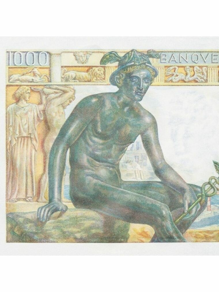 1000 франков 1942 года банк Франции, копия