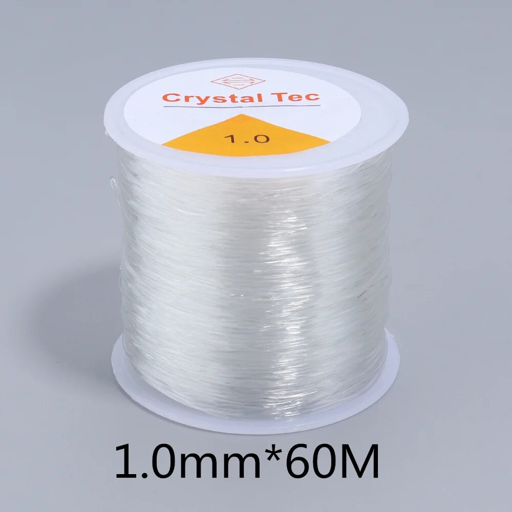 Белый эластичный шнур Crystal Tec 1.0mm*60M