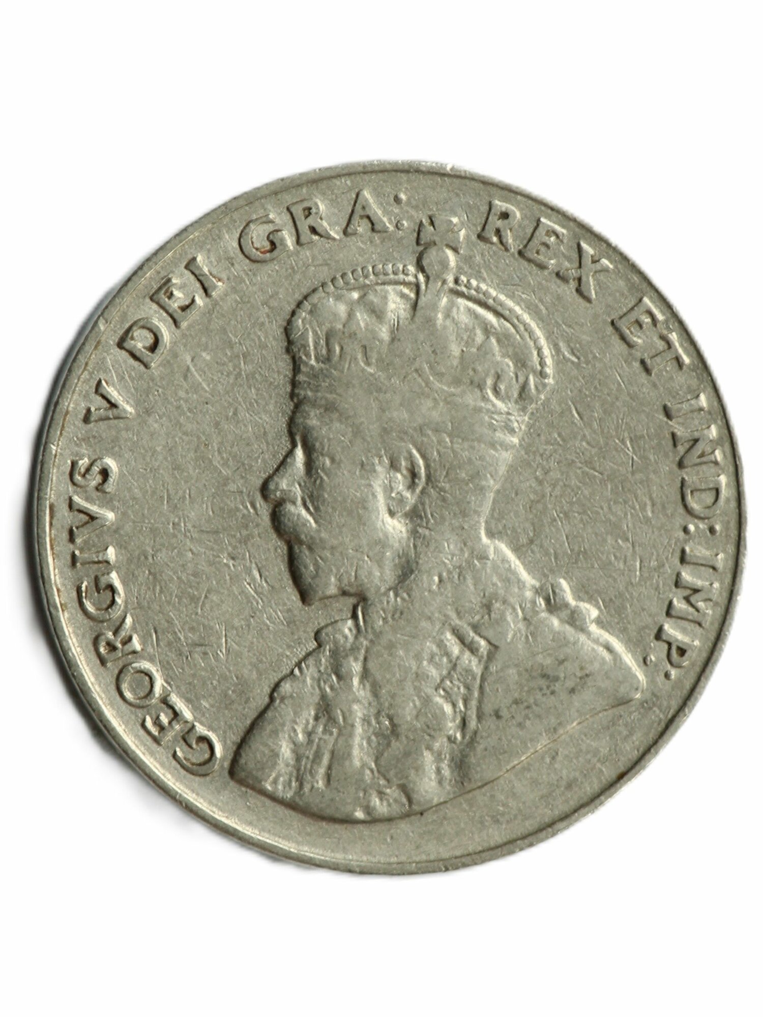 Подлинная монета 5 центов Канада 1923 год