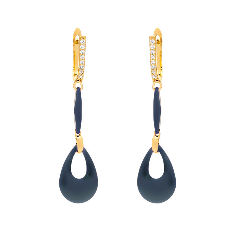 Серьги, серебро, 925 проба, фианит