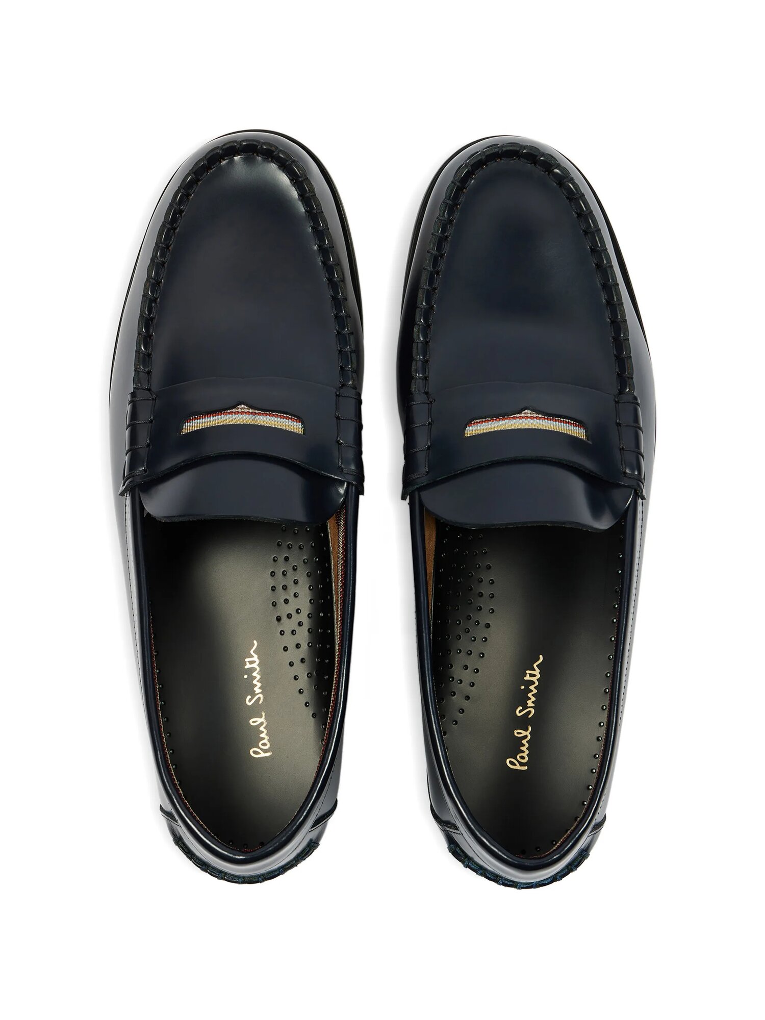Лоферы Paul Smith Lido leather loafers, размер 10, синий — фото 1