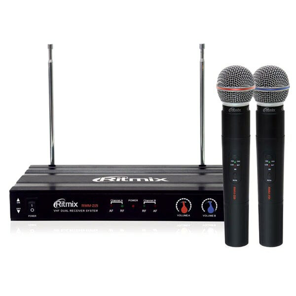 Радиосистема с ручным передатчиком Ritmix RWM-221 Black