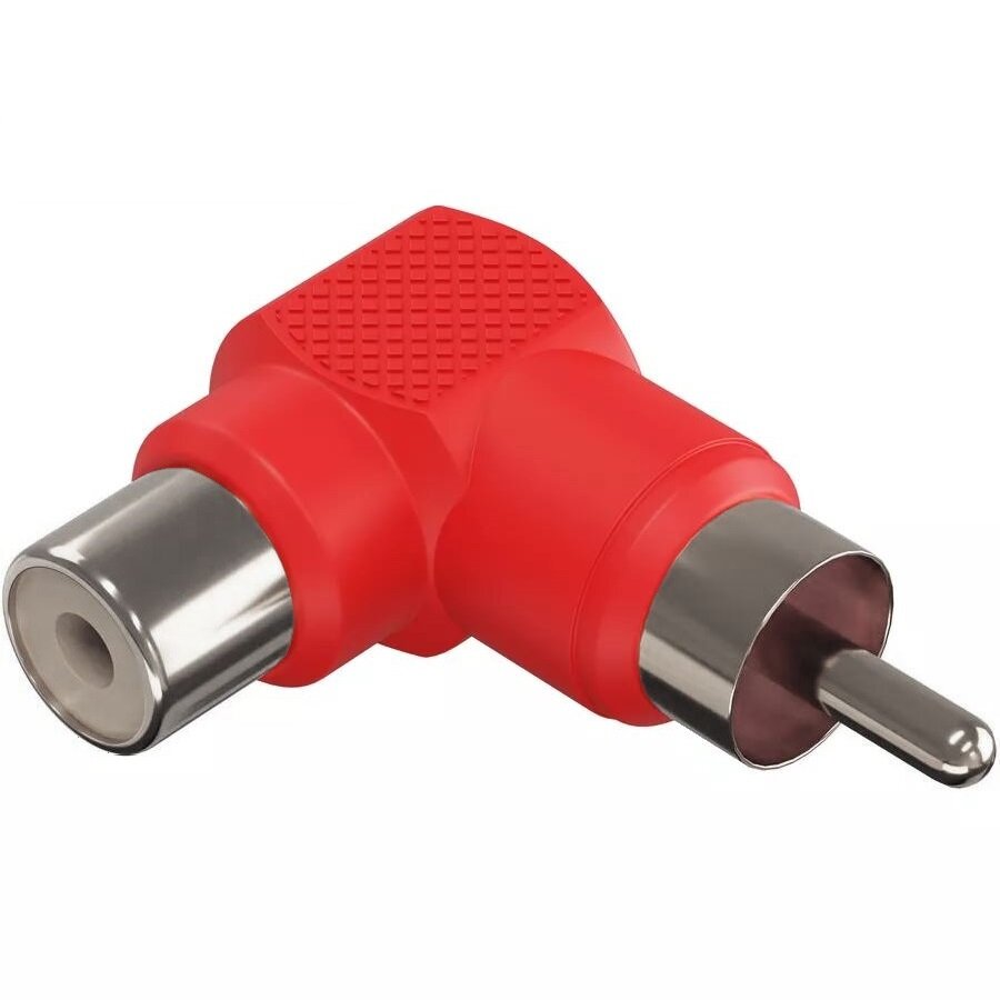 Переходник аудио-видео 1RCA Premier 2-272RD штекер-гнездо угловой, красный для смены направления