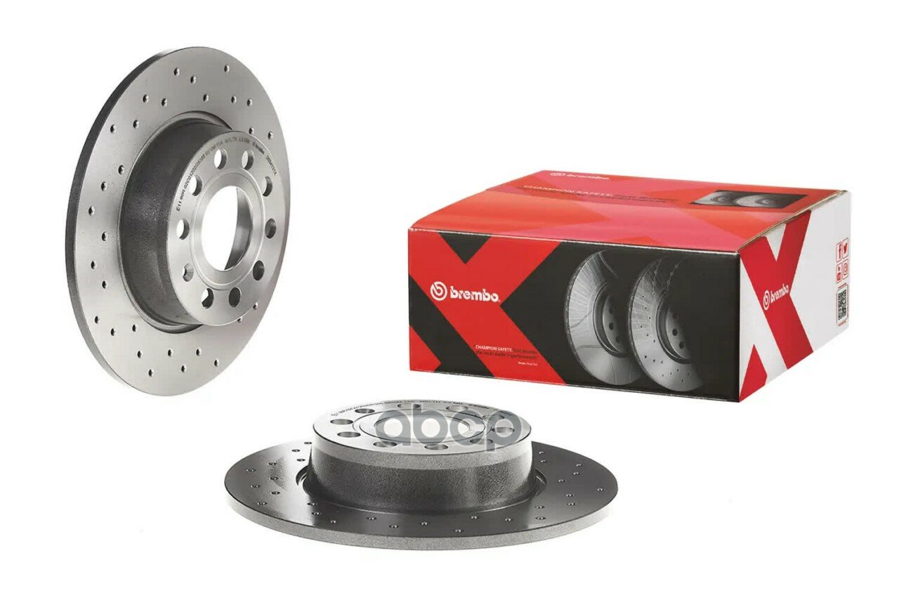 Диск тормозной задн. серии Brembo Xtra AUDI A3 (8P1) 05/03-12/13 / AUDI A3 (8V1 8VK) 04/12-> / AUDI Brembo арт. 08. b413.1x