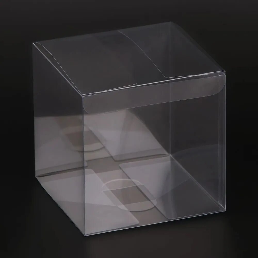 Складная коробка из PVC 10 10 10 см, 15 шт. Прозрачная коробка для хранения и упаковки подарков.