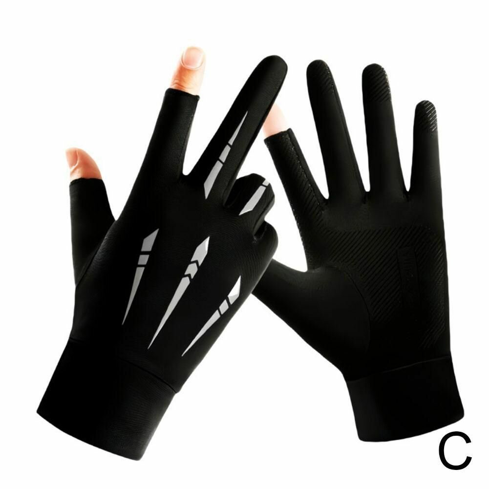 Летние солнцезащитные перчатки со льдом, перчатки с открытыми пальцами для рыбалки