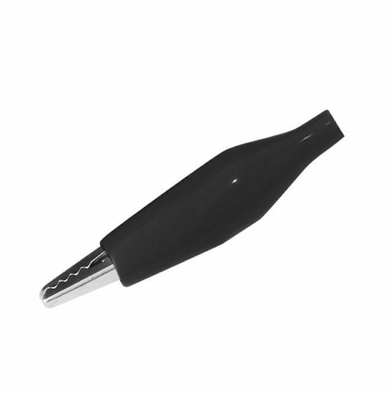 Зажим крокодил ЗКИ 10А 56мм в изоляции черный TDM 0541-0006, 5 шт