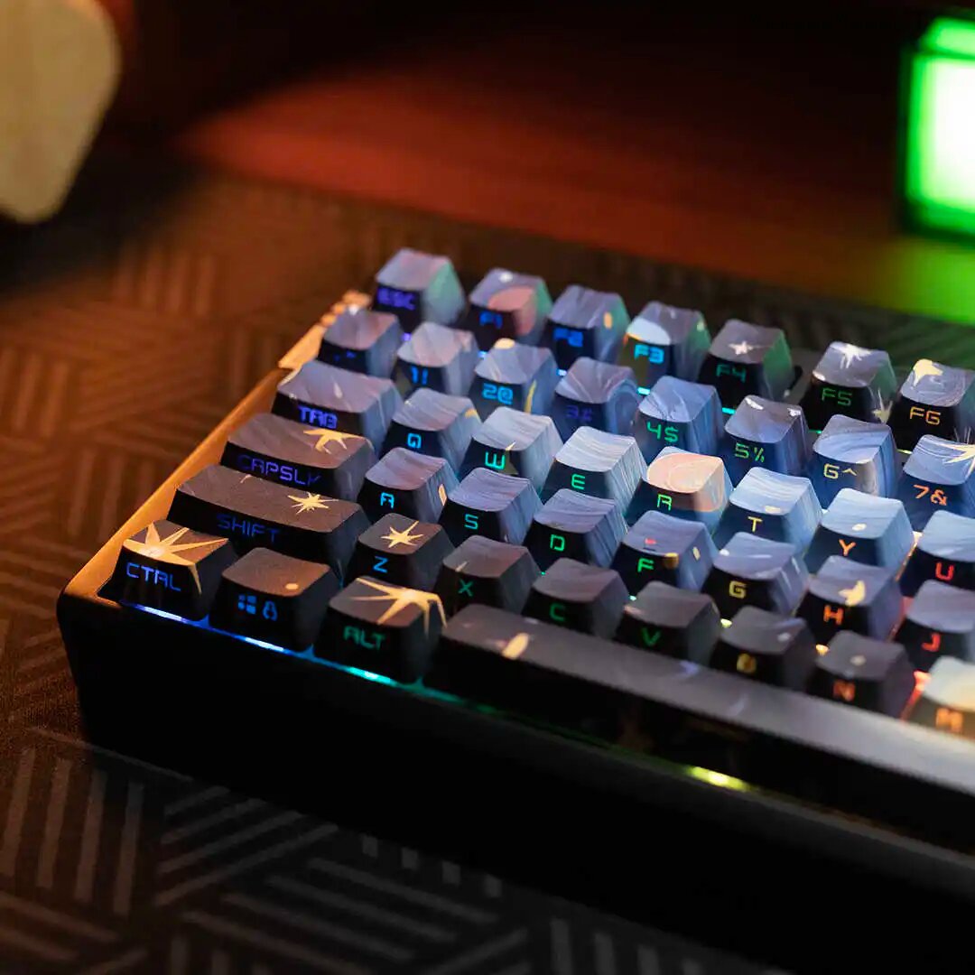 JKDKeys Starry Sky Space Element OEM Profile Колпачки для клавиатуры