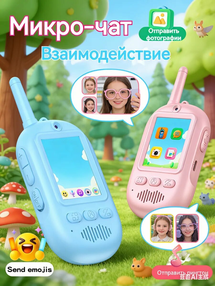 Y388 Pink +Blue Портативная видеосвязь Детские игрушки