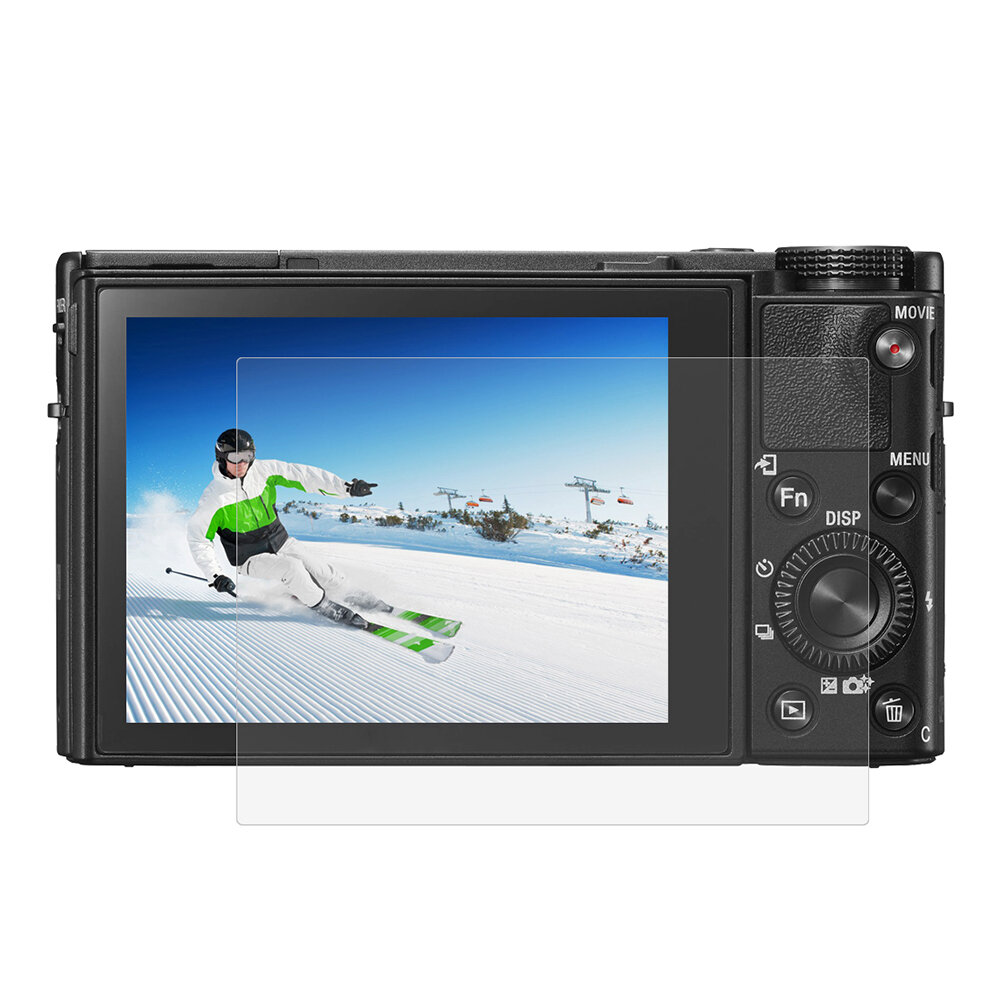 Защитные плёнки для экрана камеры PULUZ, антицарапичные, toughened glass, для Canon Sony Nikon Panasonic FinePix Olympus, аксессуары для камер, Sony RX100/A7M2/A7R/A7R2, 26 моделей, материал PET, вес упаковки 35g, размер упаковки 13.3*8.7*1.2cm, в