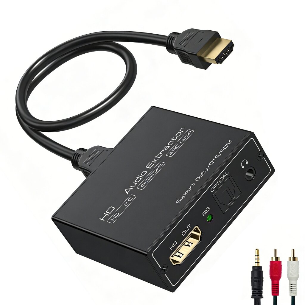 4K Video Sound Extractor Конвертер звука HDTV в 3,5 ММ SPDIF Синхронизация видео с Оптическим выходом Развлечения