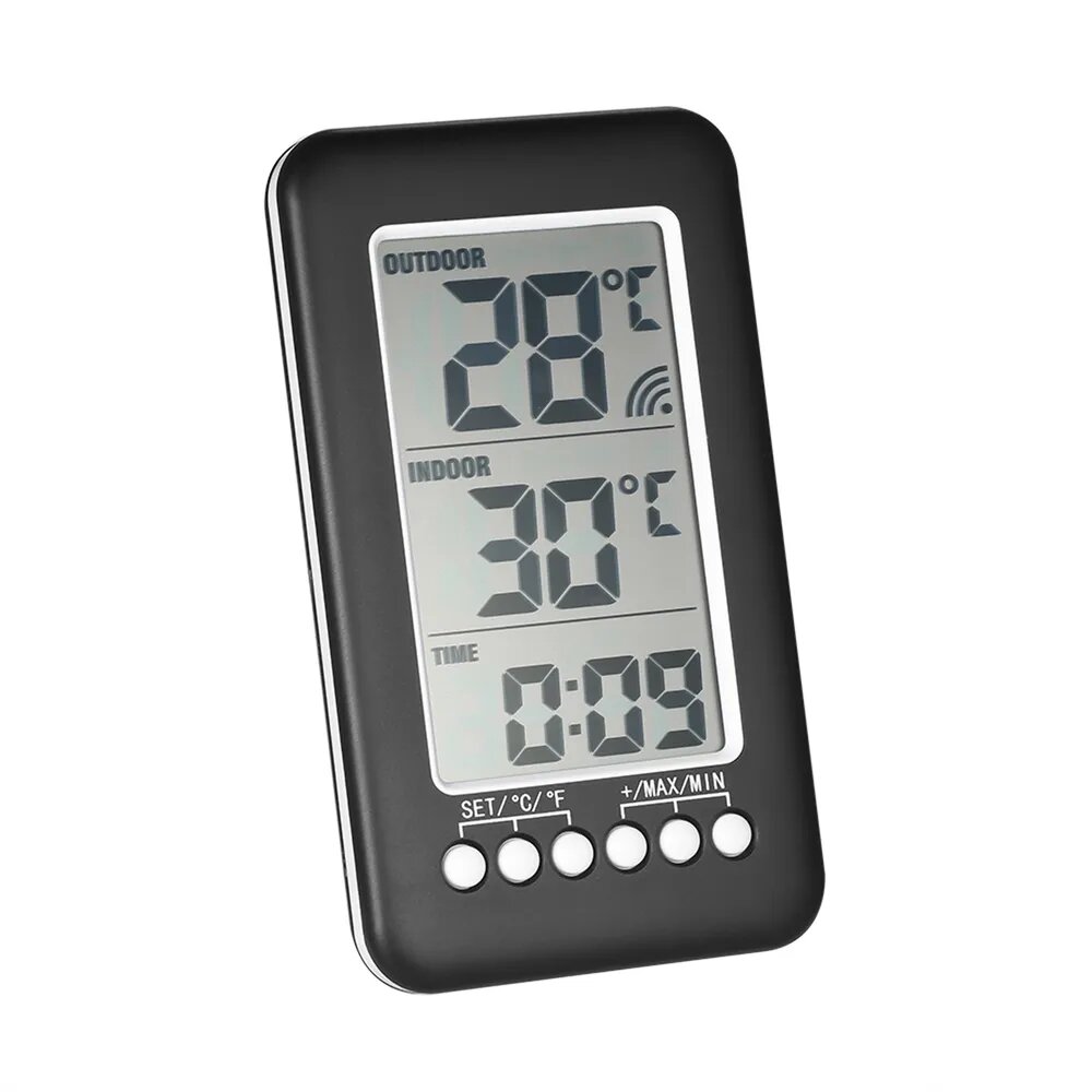 LCD / Цифровой беспроводной закрытый / наружный термометр Счетчик температуры