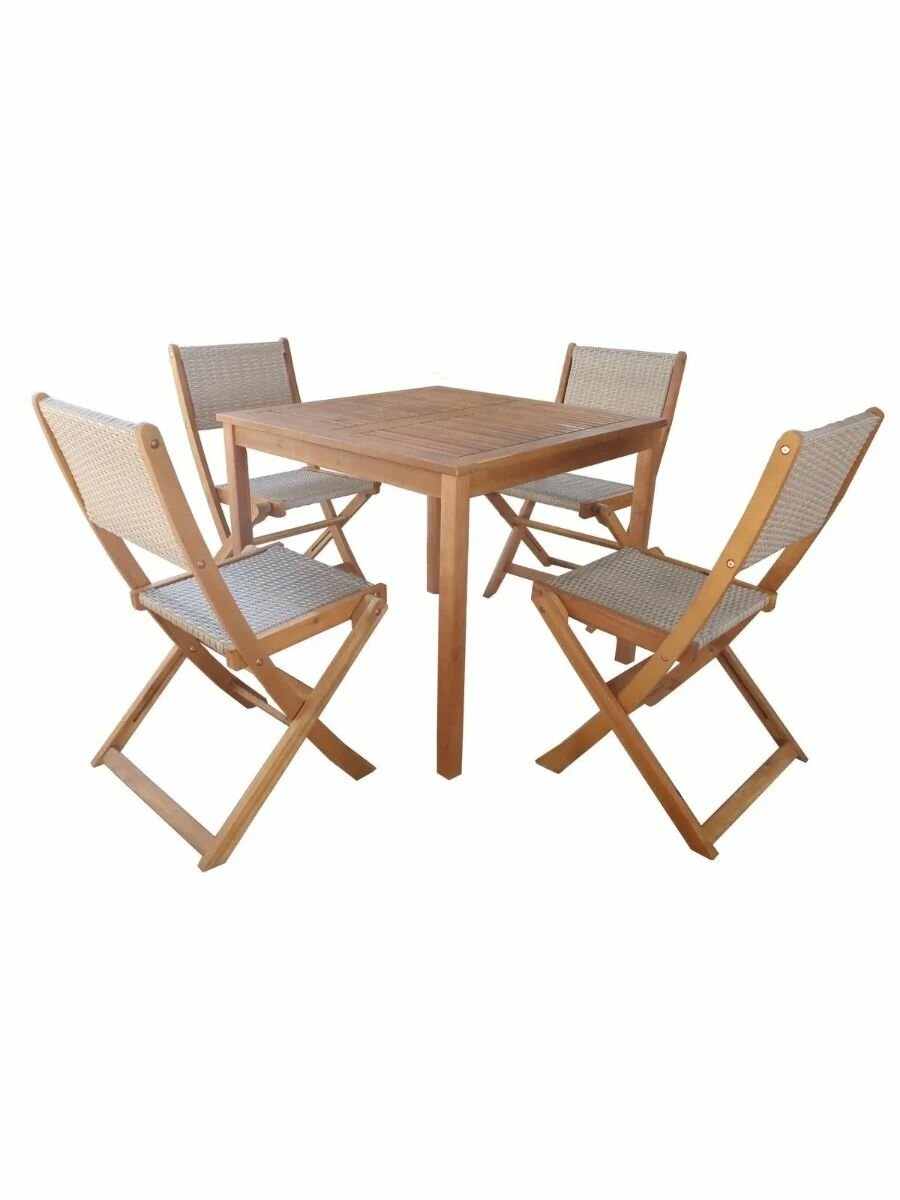 Набор садовой мебели National Tree Company TP4098 из акации, 5 предметов