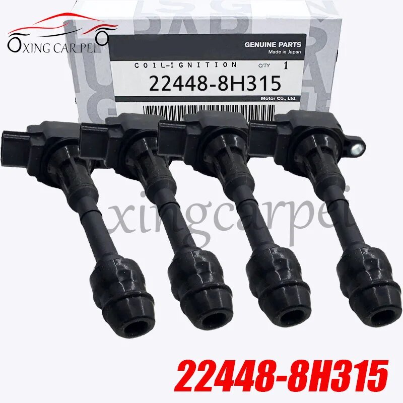 Катушка 4 ПК, зажигание для NISSAN-Sentra X-Trail Altima T30 2.5L 02-13 22448-8H315 22448-8H300 22448-8H310 22448-8H311 22448 8H314