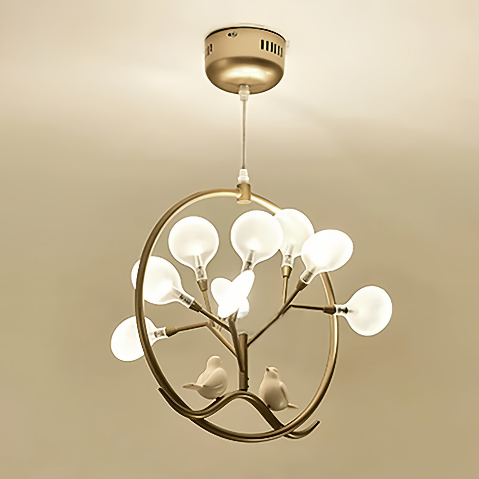 Люстра, в форме золотой птицы, LED, G4, 27Вт, Современный стиль