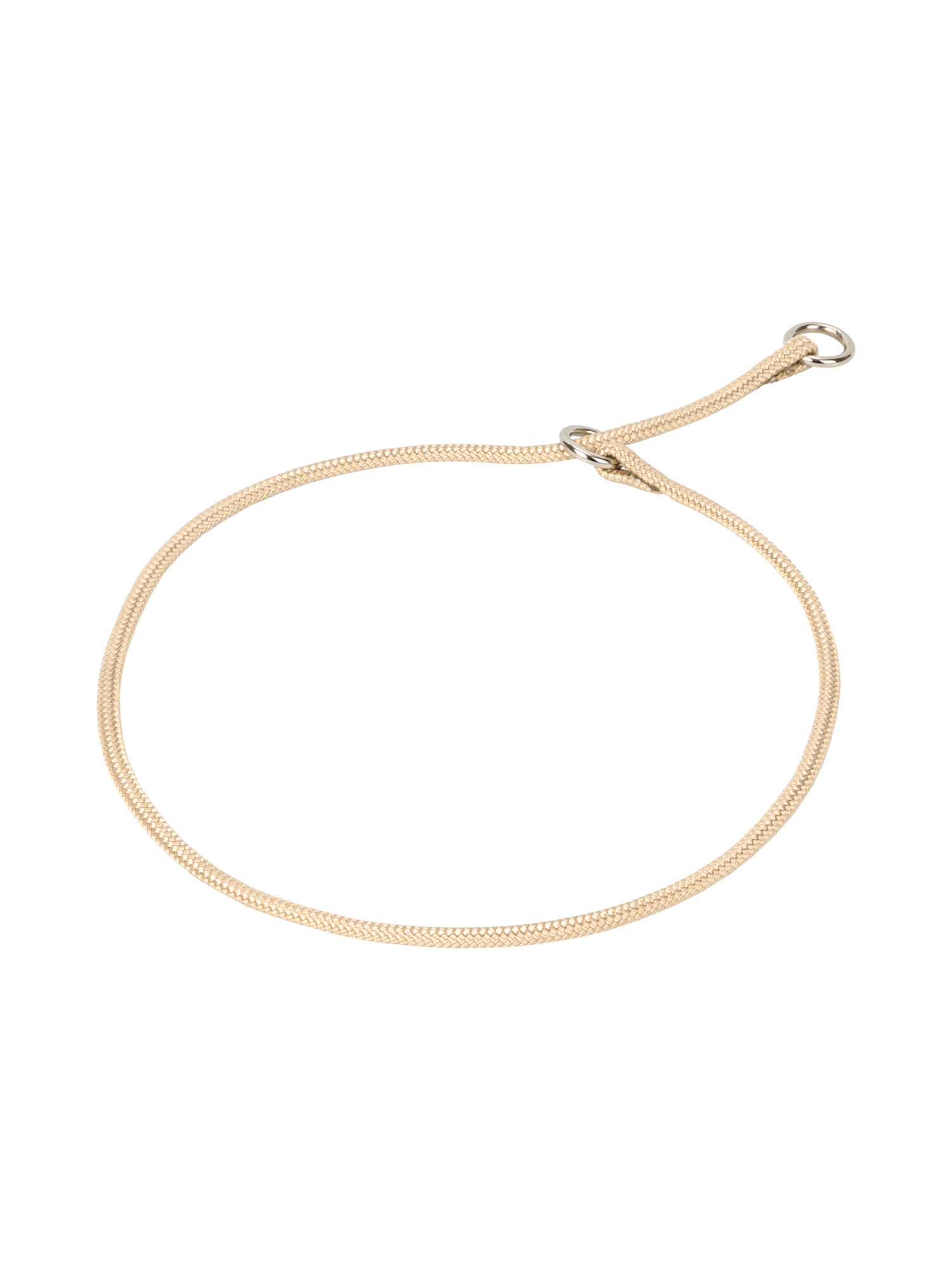 Ошейник-удавка для собак ZooOne с 2-я кольцами круглый 3мм*45см (слоновая кость) 76-2206