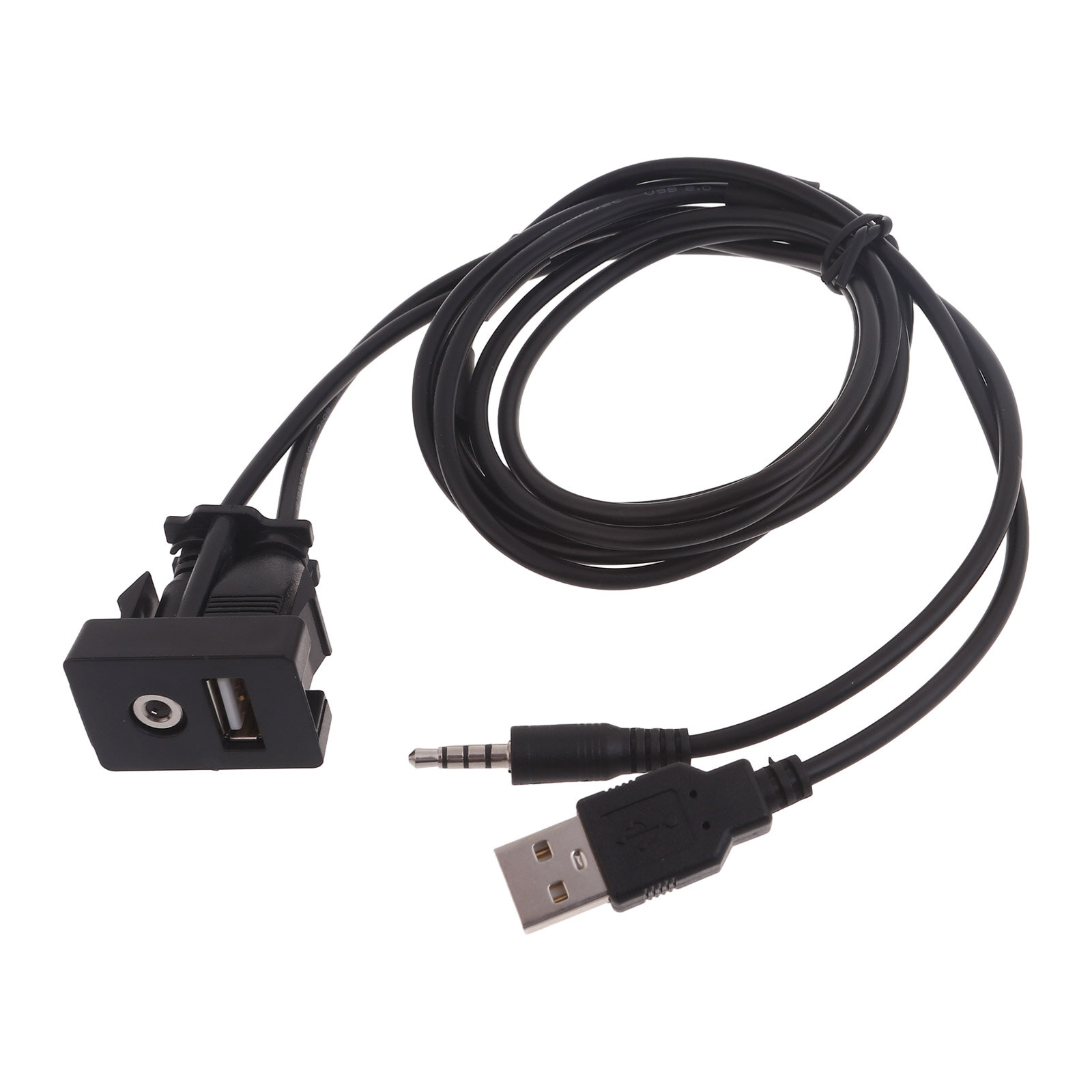 Универсальный USB + 3.5 мм удлинитель AUX с