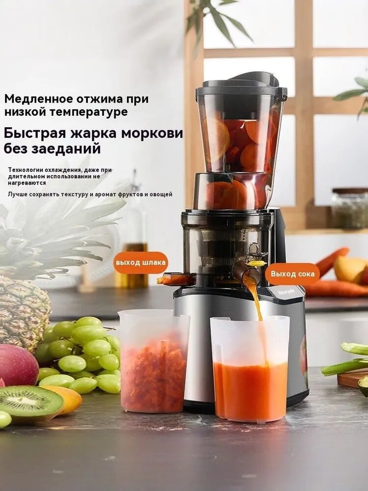 Соковыжималка электрическая шнековая ESM 8_ob_-X0H, серый металлик, светло-серый