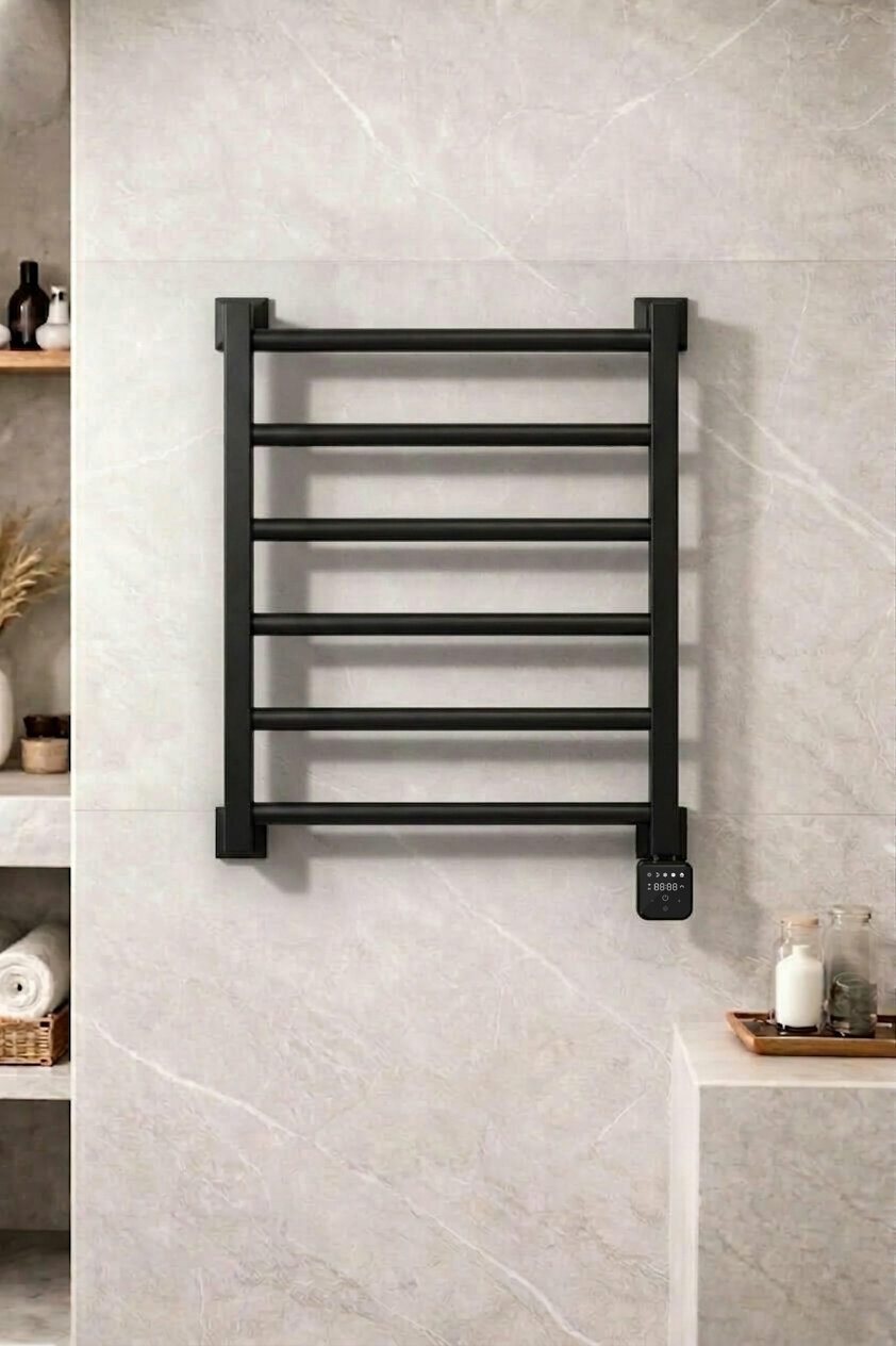 SATURN Электрический полотенцесушитель 60x50 см Черный