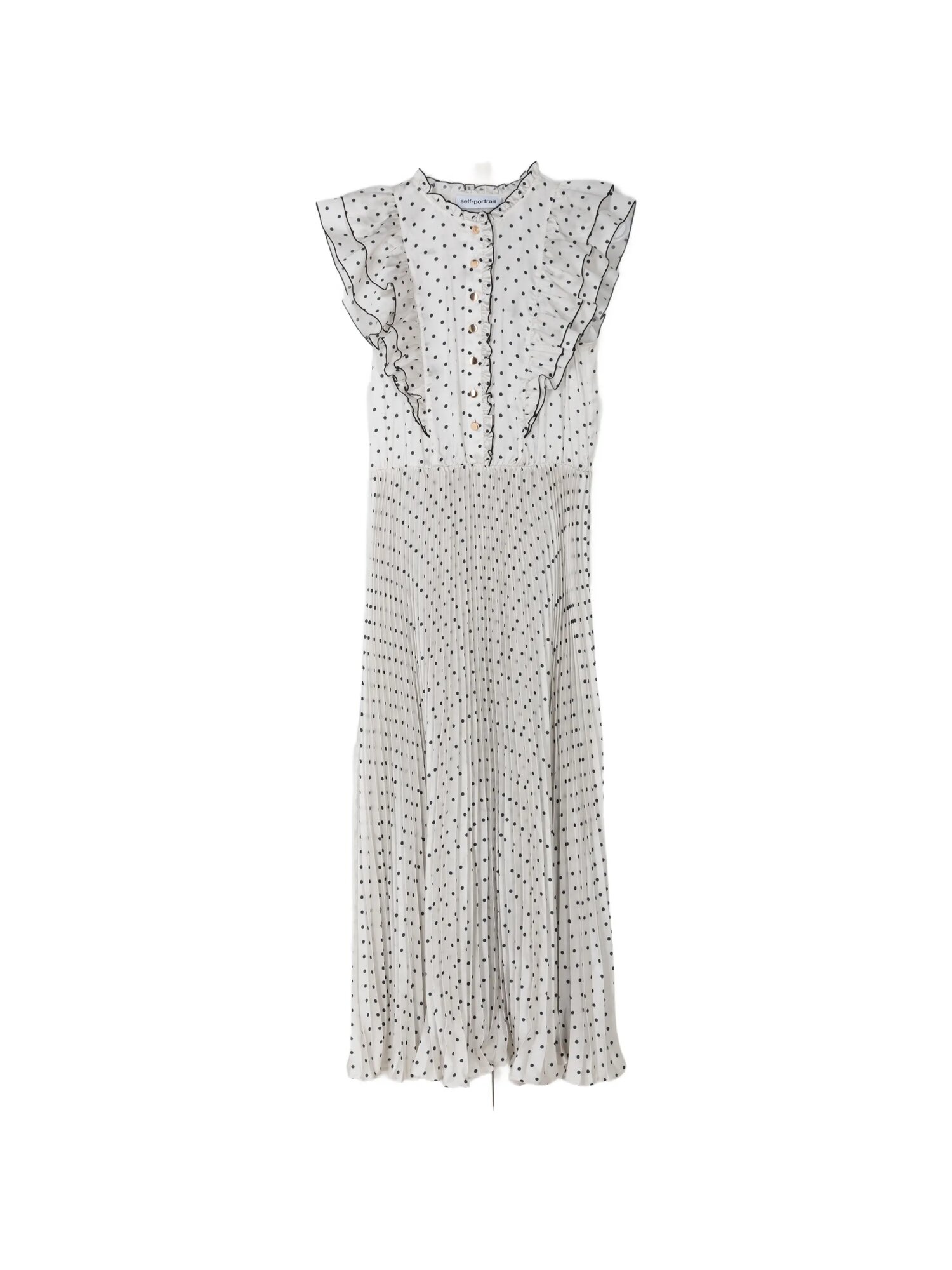 Платье Ruffled polka-dot mid dress
